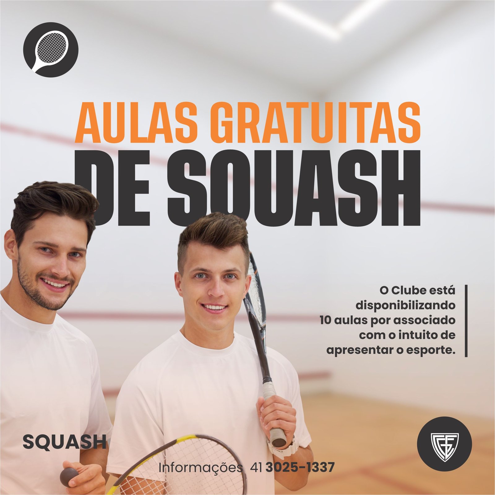 Aulas gratuitas de Squash